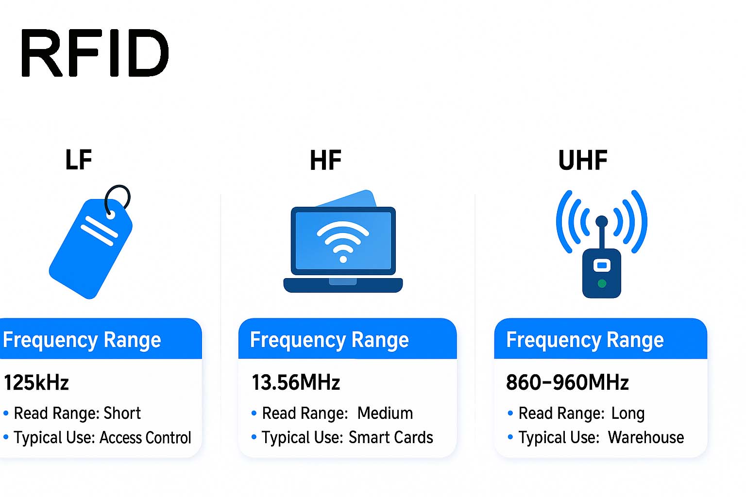 Types of RFID Frequency: LF vs HF vs UHF Explained in Detail